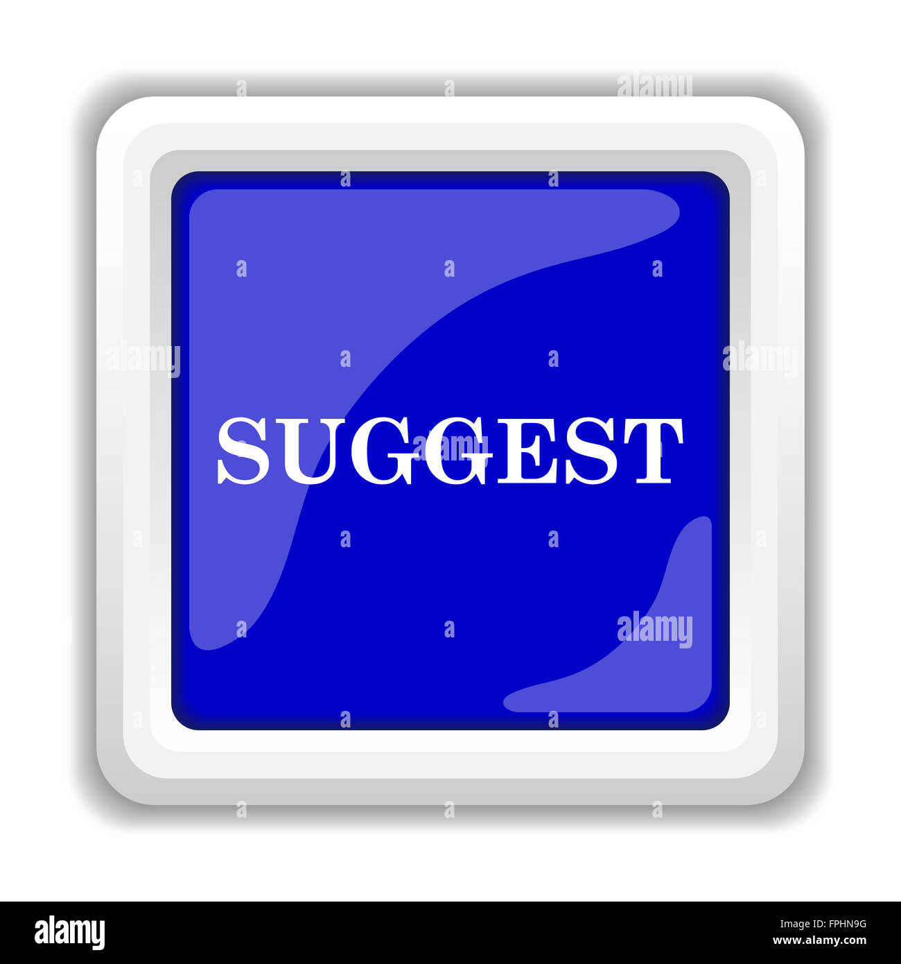 Suggest icon. Internet button on white background Stock Photo - Alamy