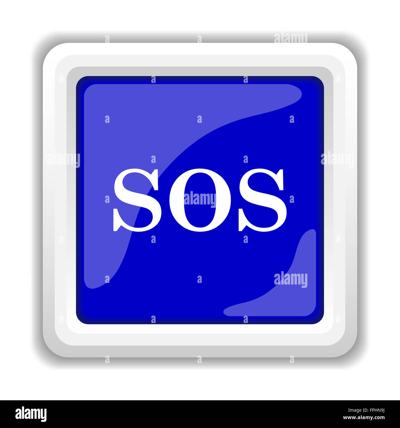 SOS icon. Internet button on white background Stock Photo - Alamy