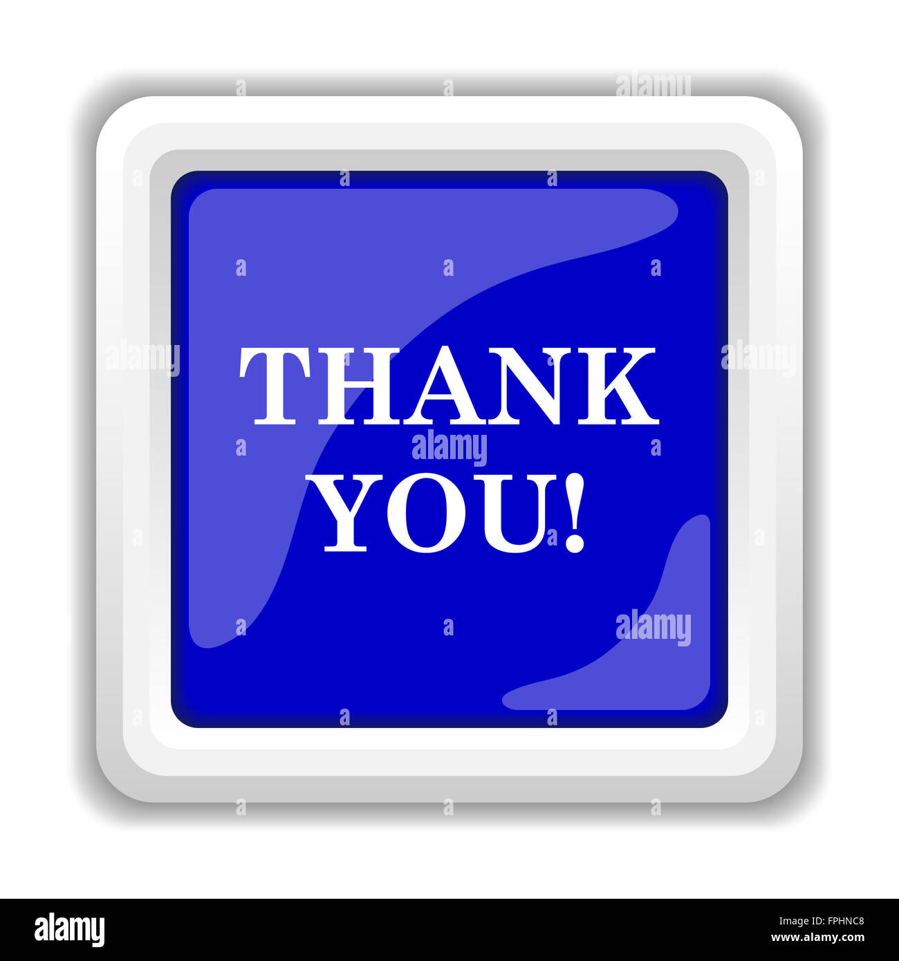 Thank you icon. Internet button on white background Stock Photo - Alamy