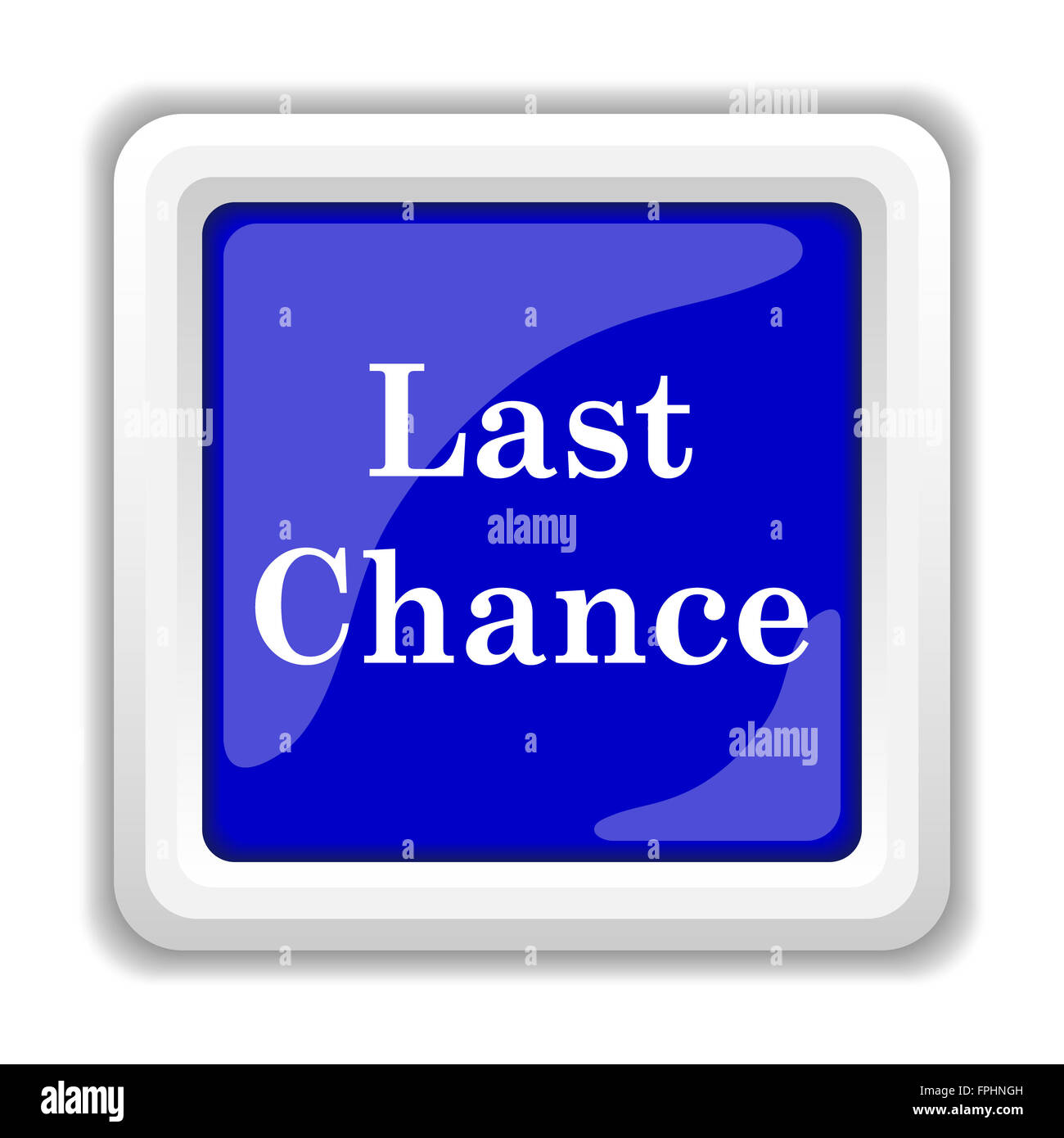Last chance icon. Internet button on white background Stock Photo - Alamy