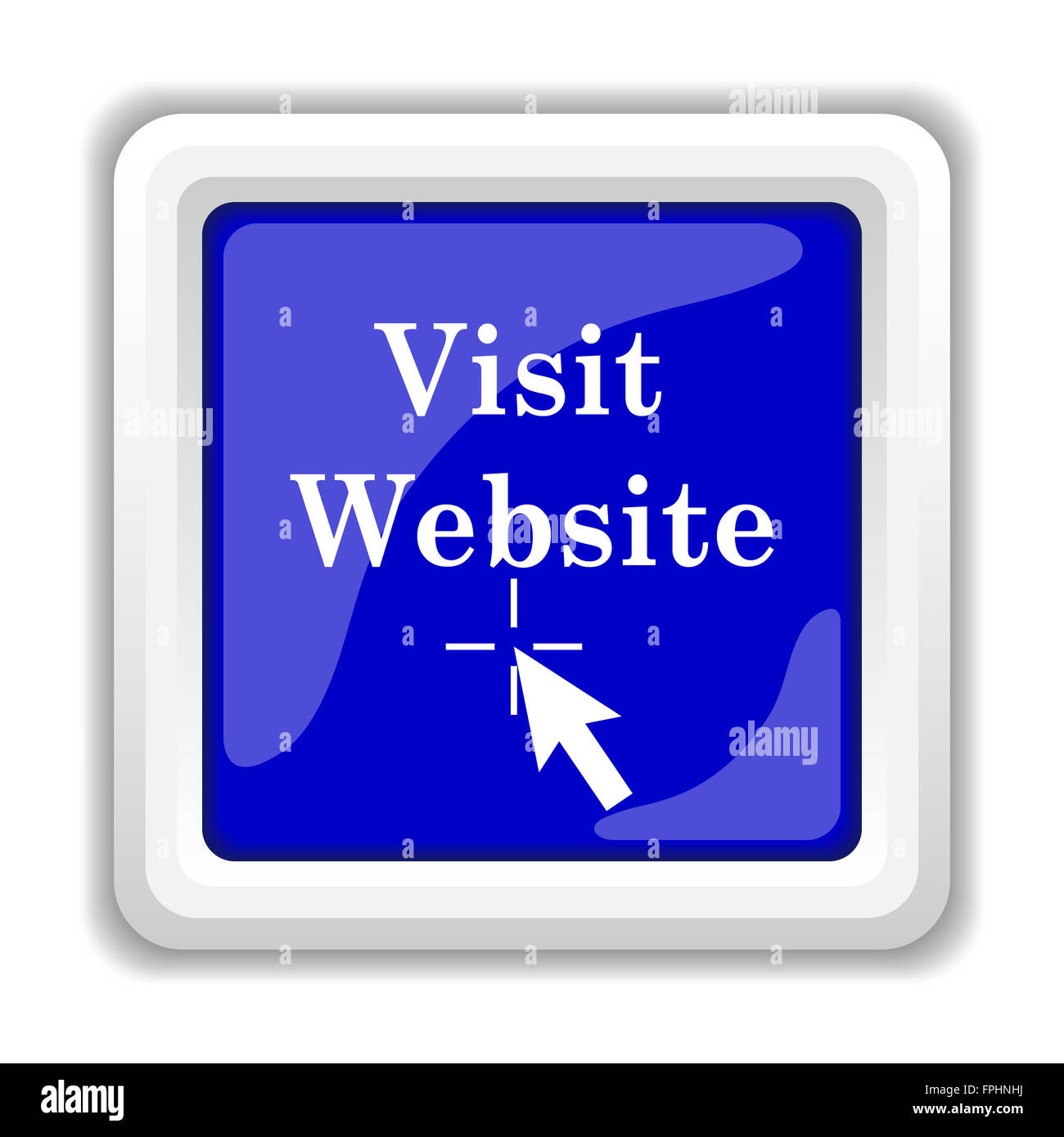 Visit website icon. Internet button on white background Stock Photo - Alamy