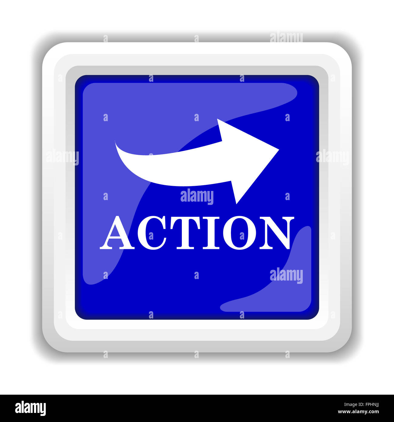 Action icon. Internet button on white background Stock Photo - Alamy