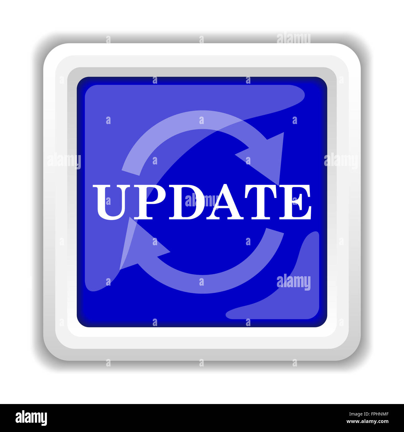 Update icon. Internet button on white background Stock Photo - Alamy