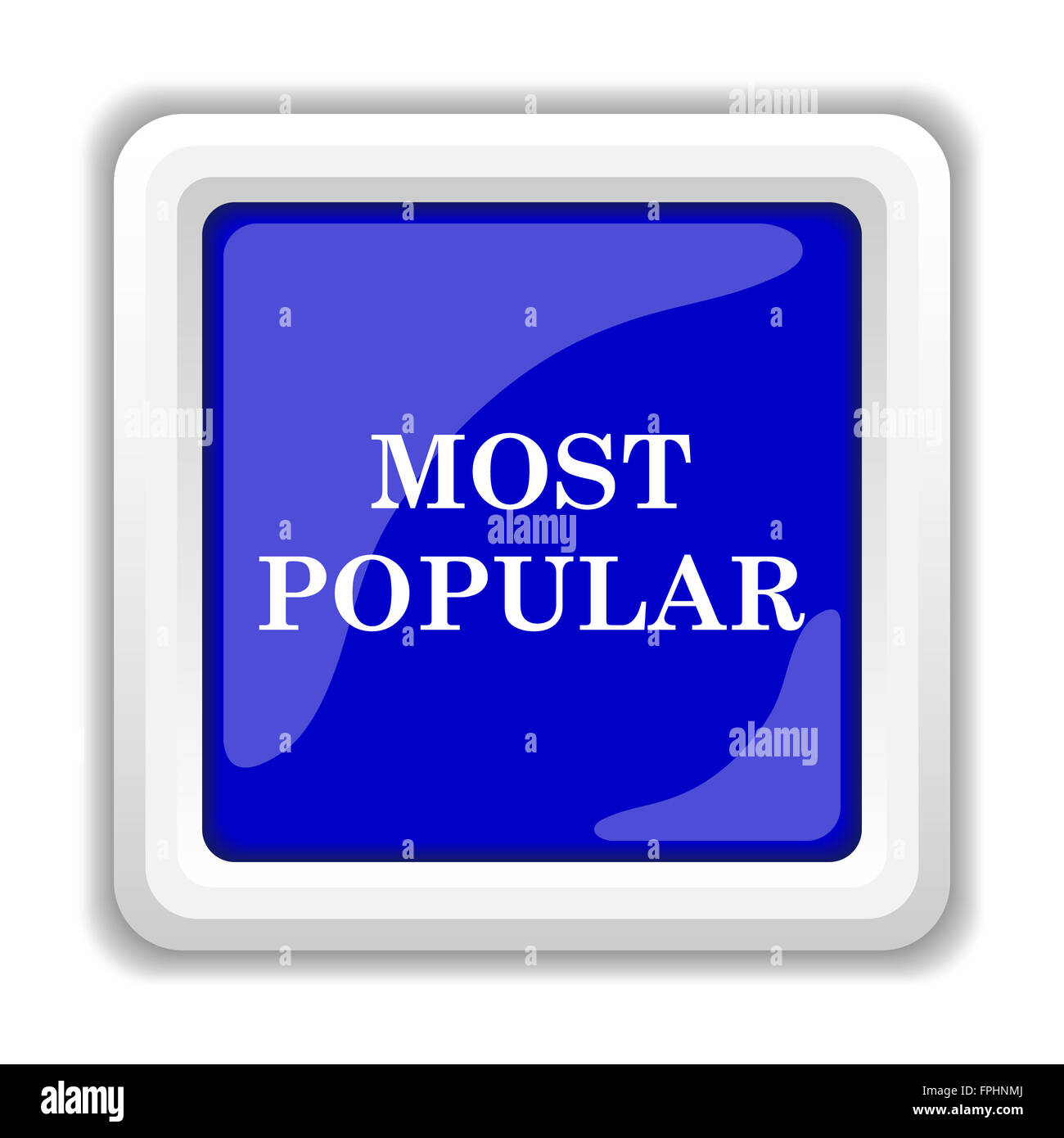 Most popular icon. Internet button on white background Stock Photo - Alamy