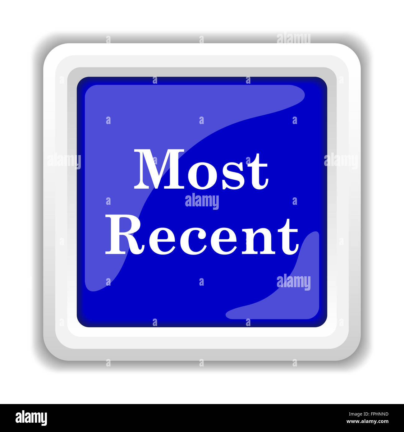Most recent icon. Internet button on white background Stock Photo - Alamy