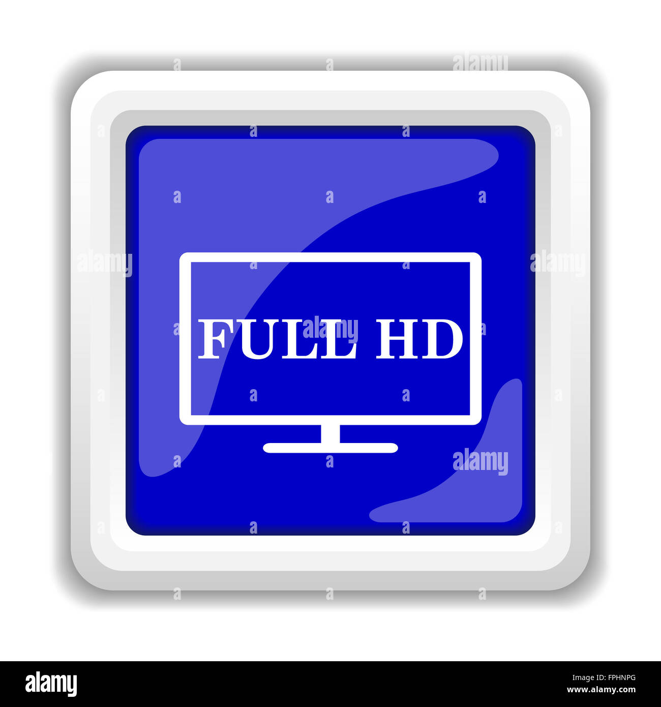 Full HD icon. Internet button on white background Stock Photo - Alamy