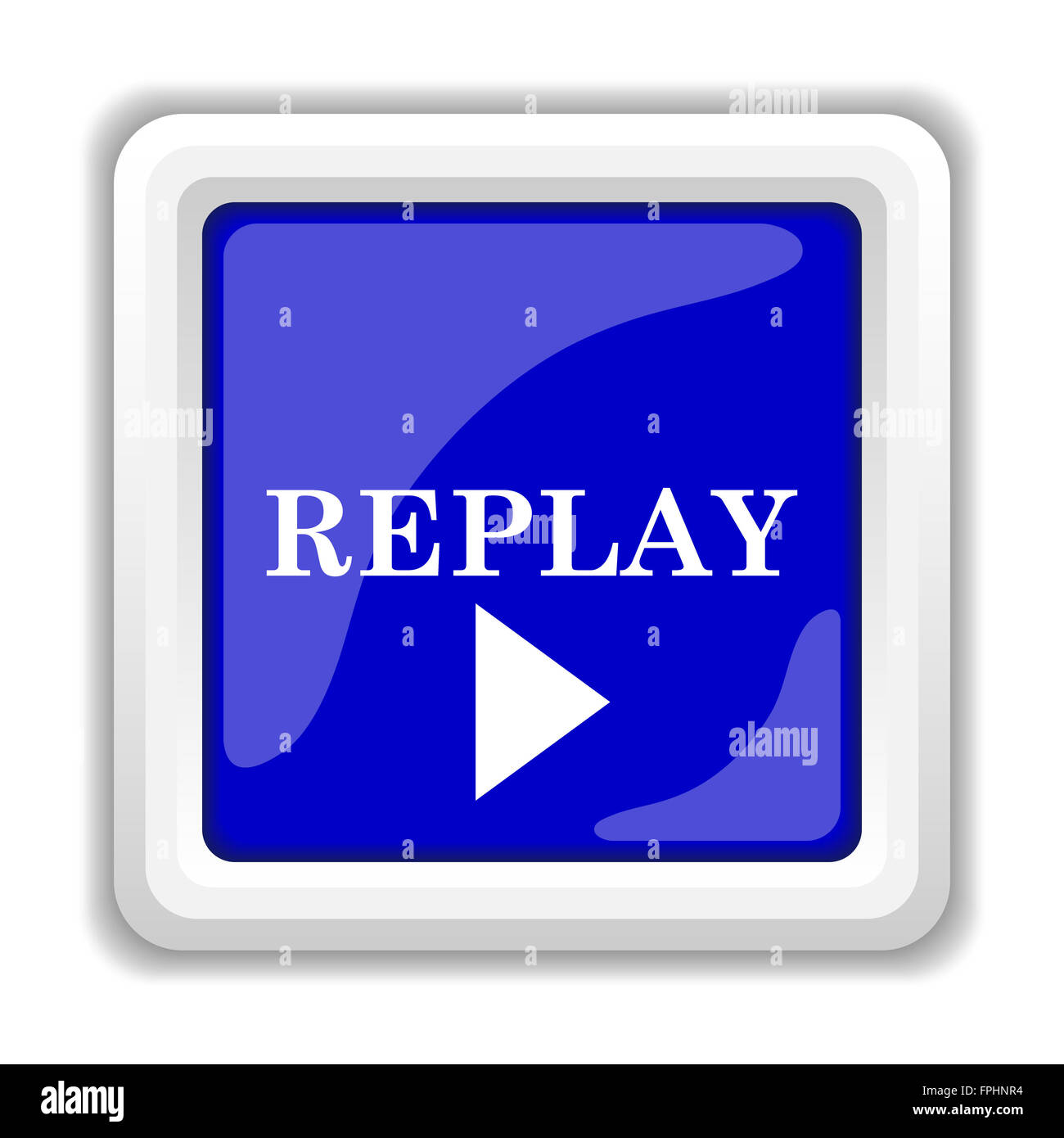Replay icon. Internet button on white background Stock Photo - Alamy