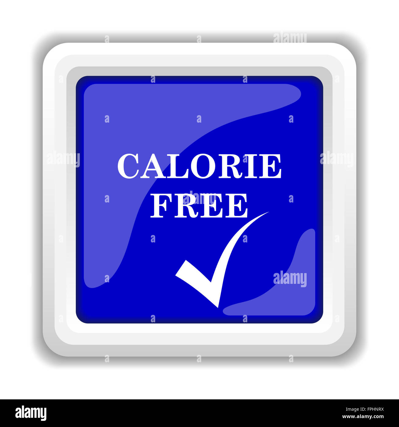 Calorie free icon. Internet button on white background Stock Photo - Alamy