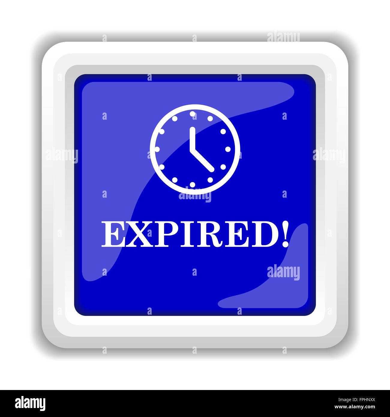 Expired icon. Internet button on white background Stock Photo - Alamy