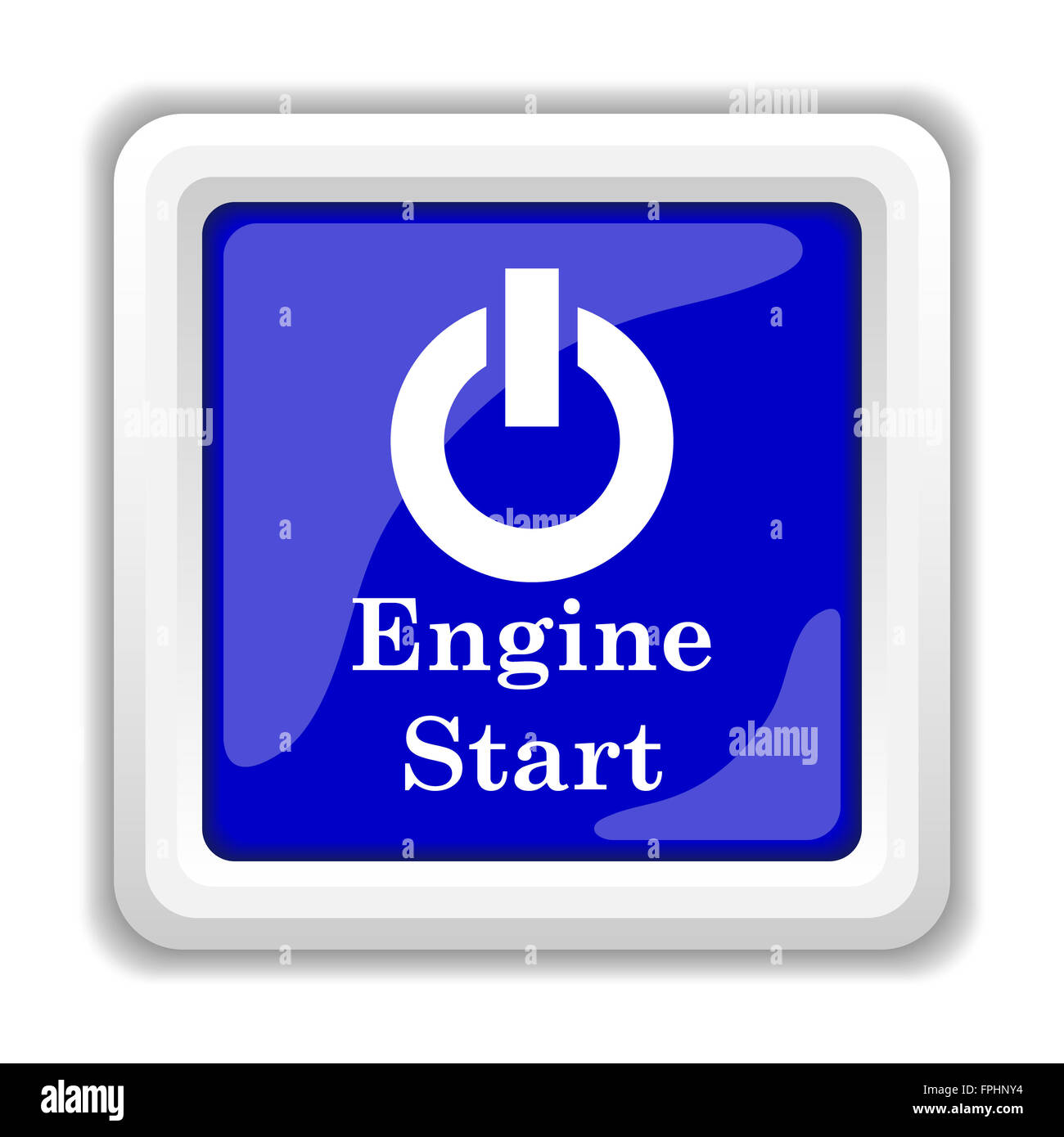 Engine start icon. Internet button on white background Stock Photo - Alamy