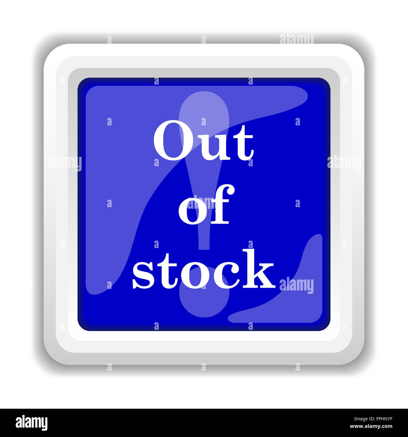 Out of stock icon. Internet button on white background Stock Photo - Alamy