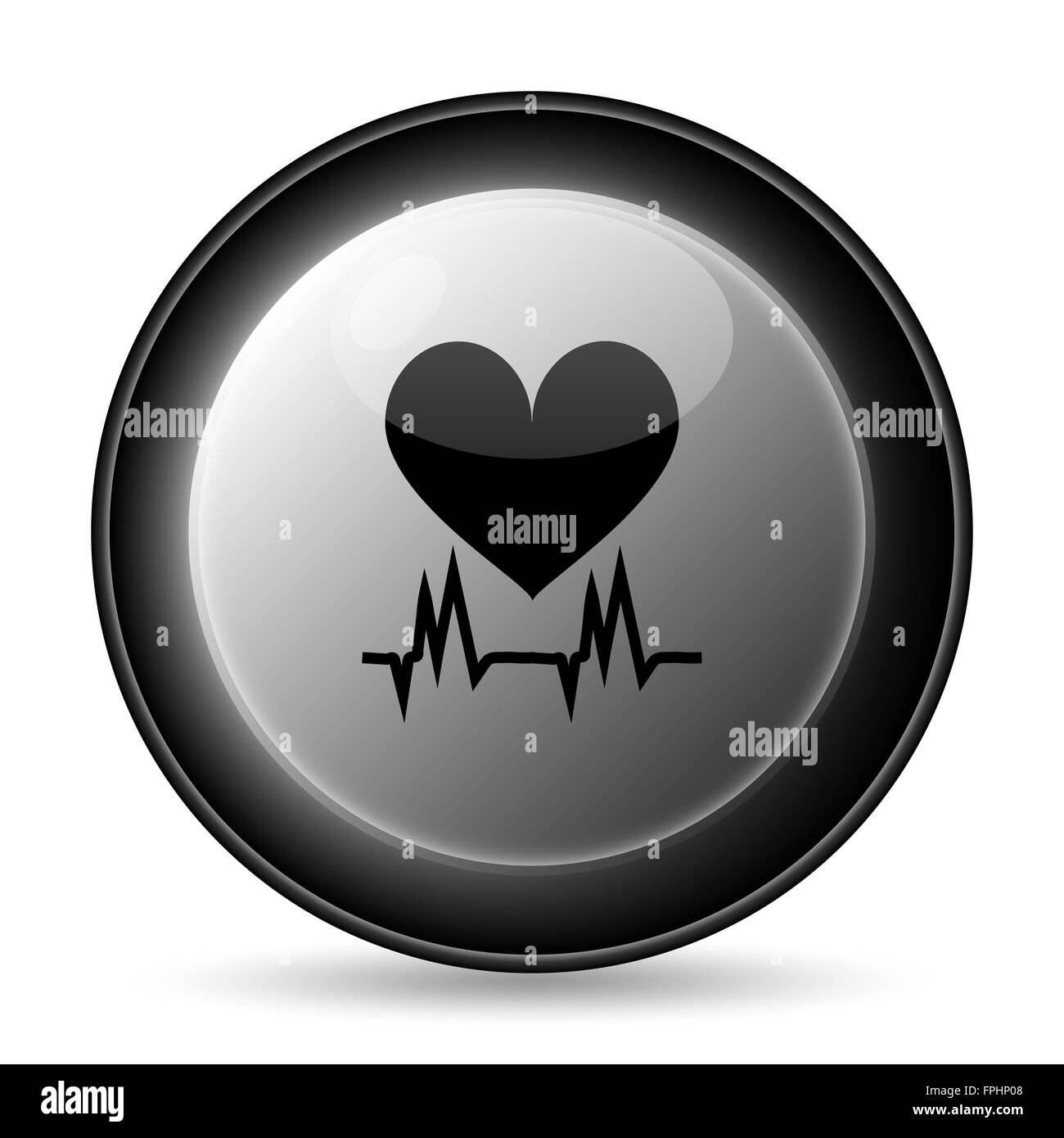 Heart icon. Internet button on white background Stock Photo - Alamy