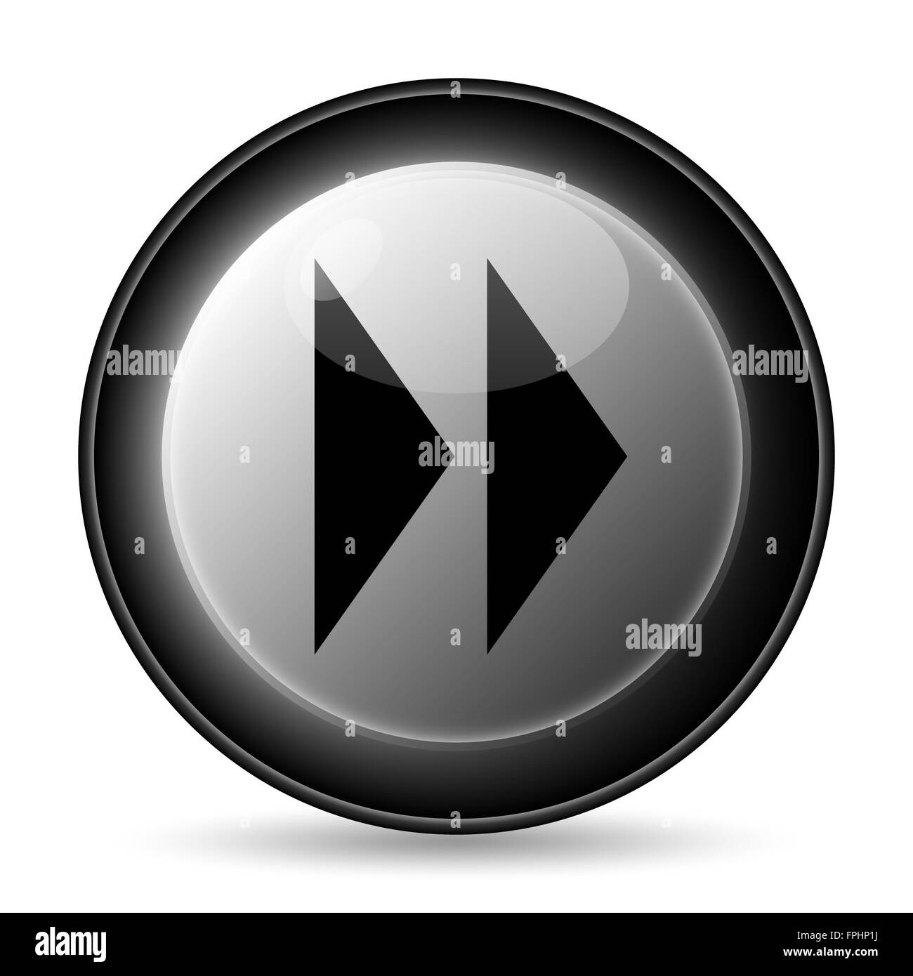 Fast forward sign icon. Internet button on white background Stock Photo ...