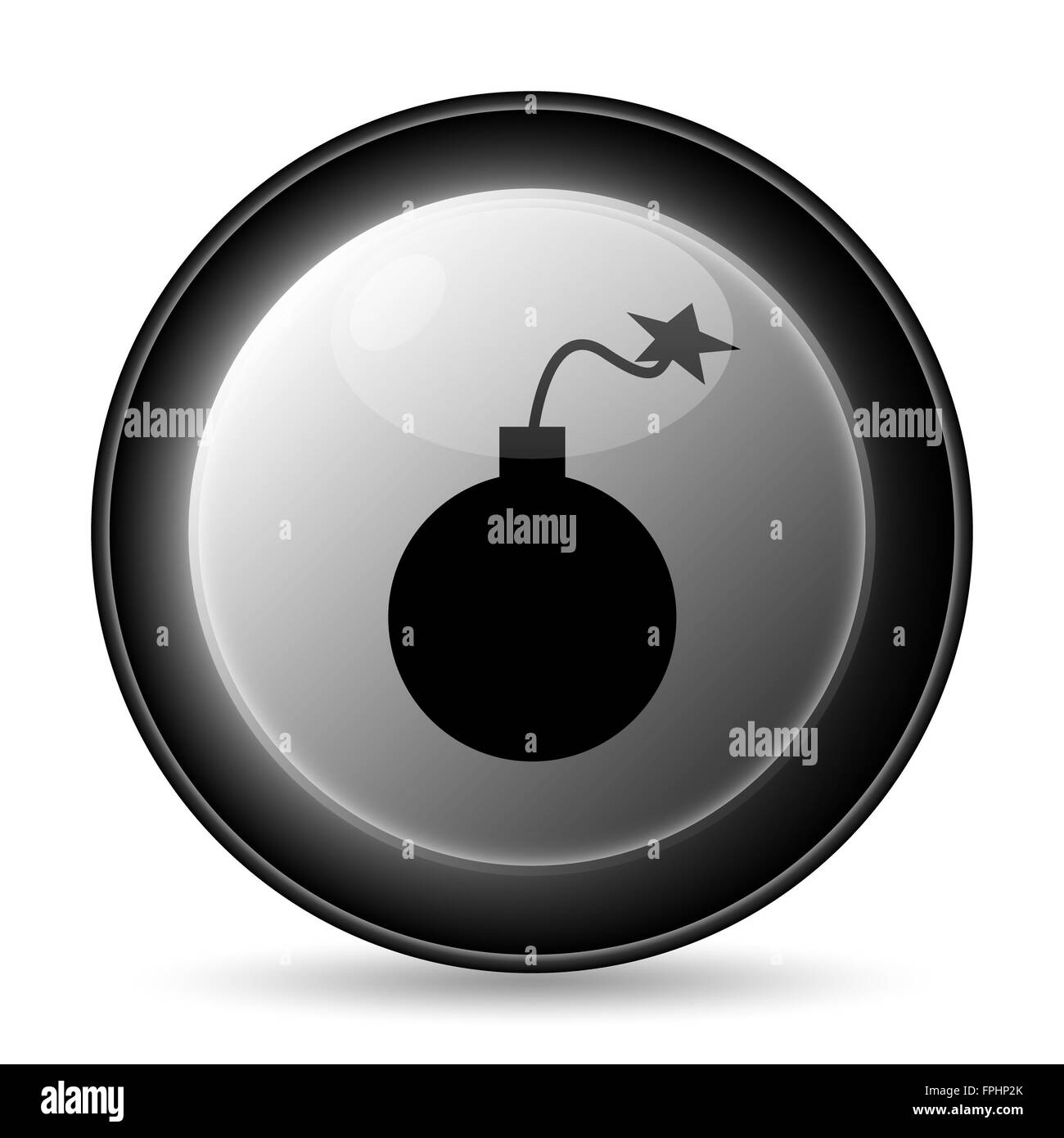 Bomb icon. Internet button on white background Stock Photo - Alamy