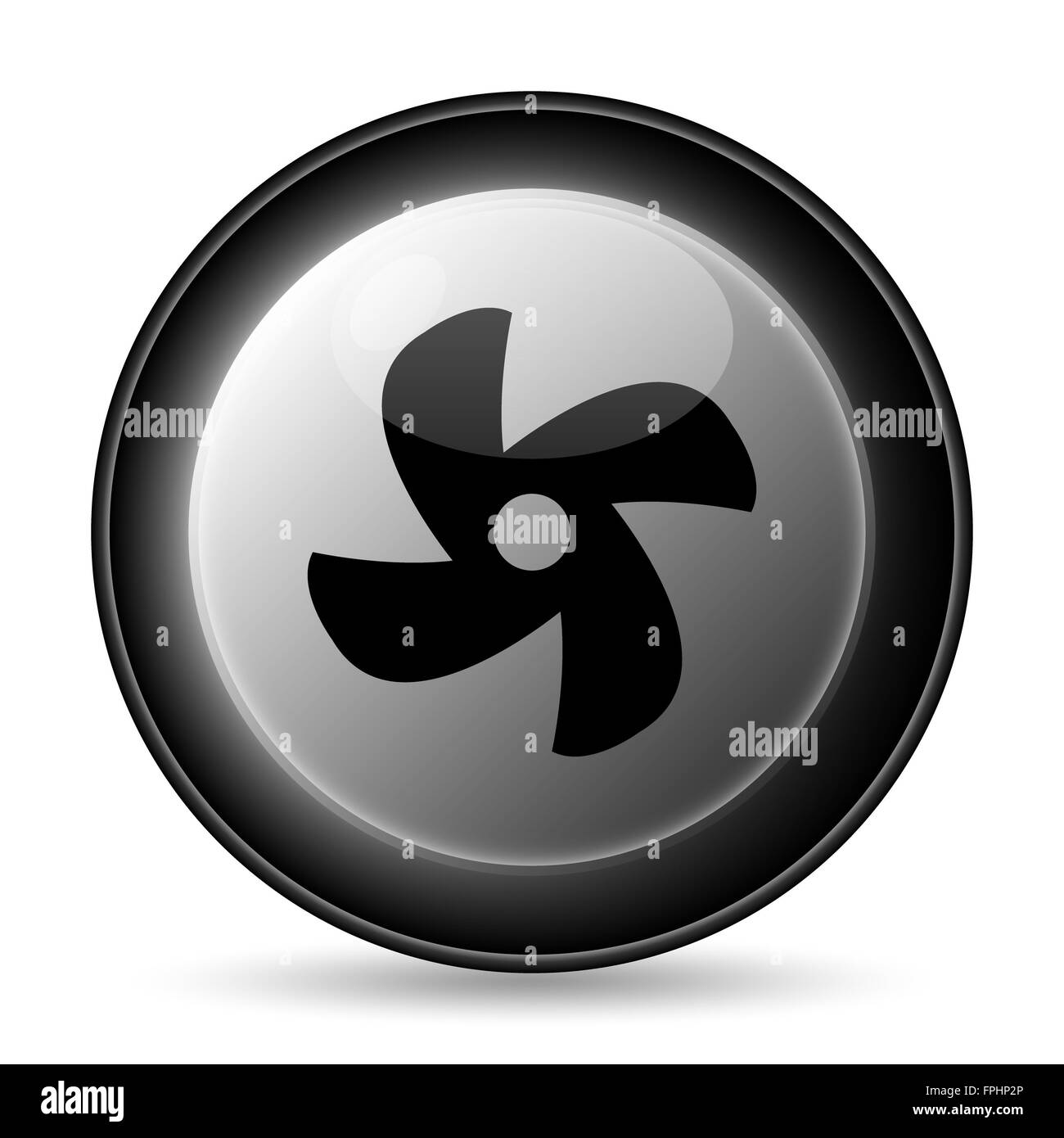 Fan icon. Internet button on white background Stock Photo - Alamy