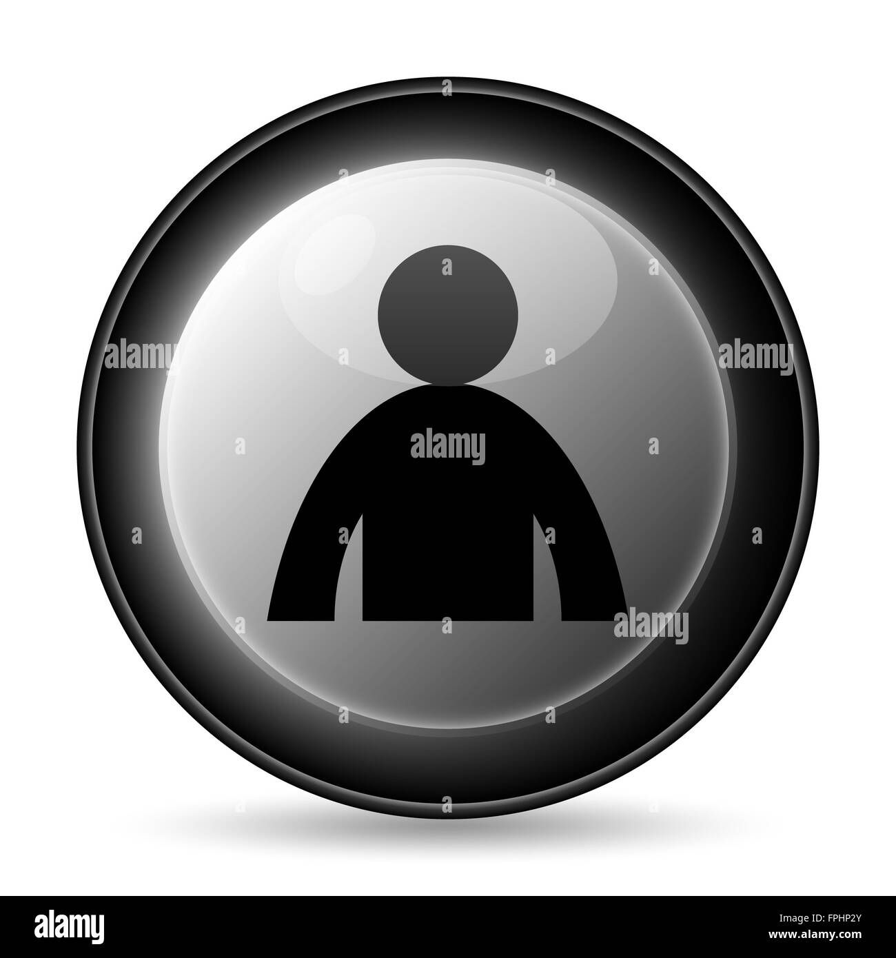 User profile icon. Internet button on white background Stock Photo - Alamy