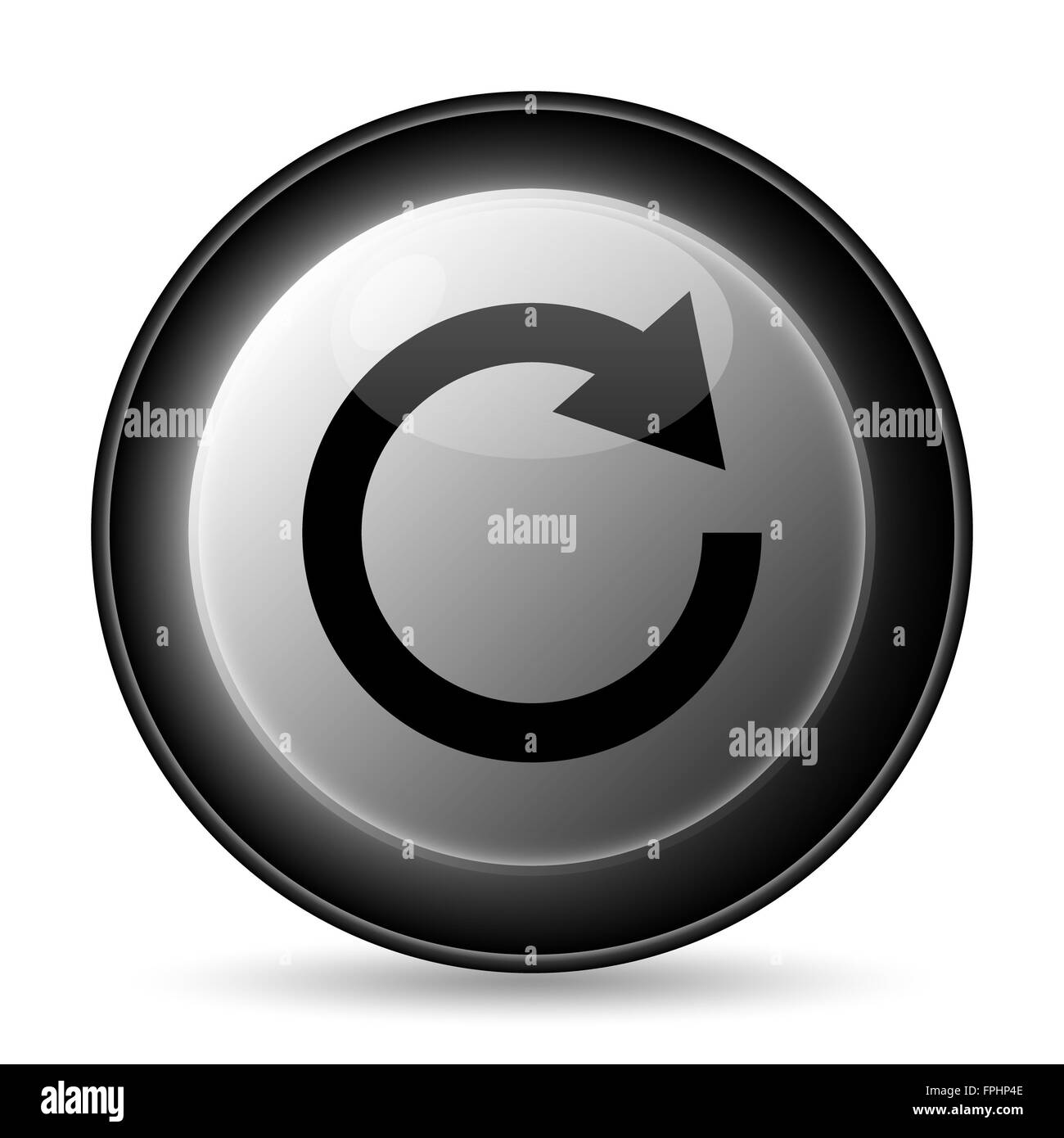 Reload one arrow icon. Internet button on white background Stock Photo ...