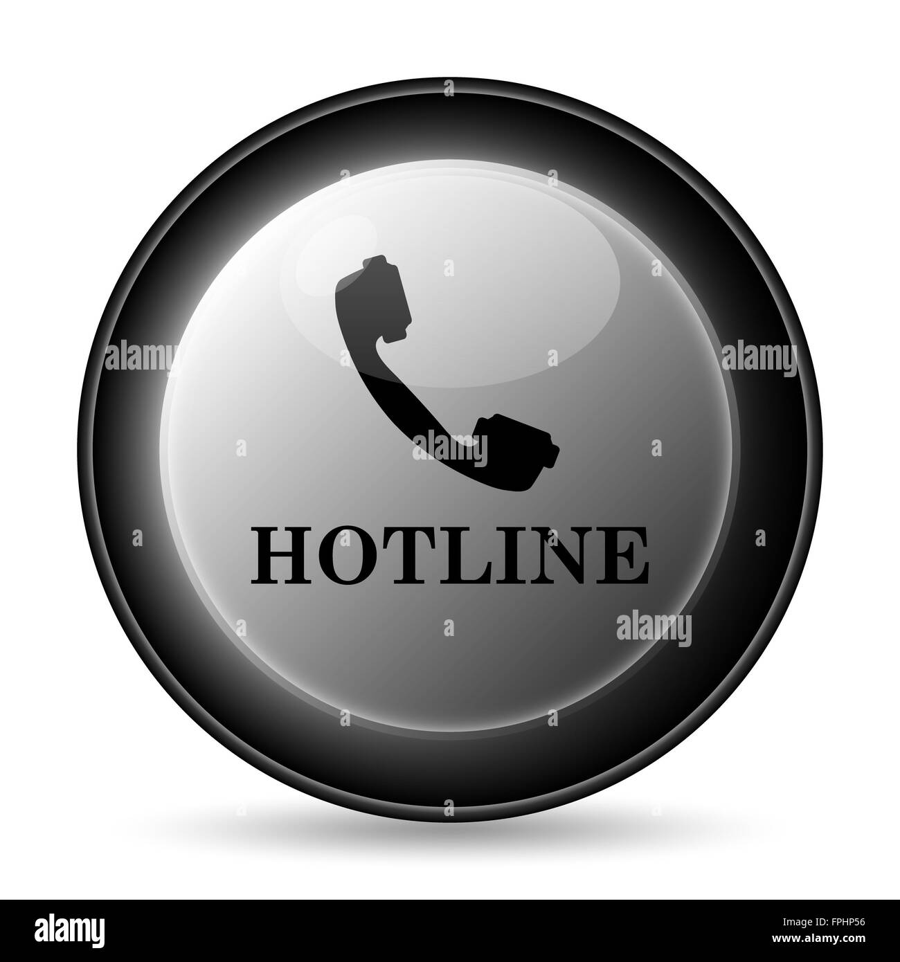 Hotline icon. Internet button on white background Stock Photo - Alamy
