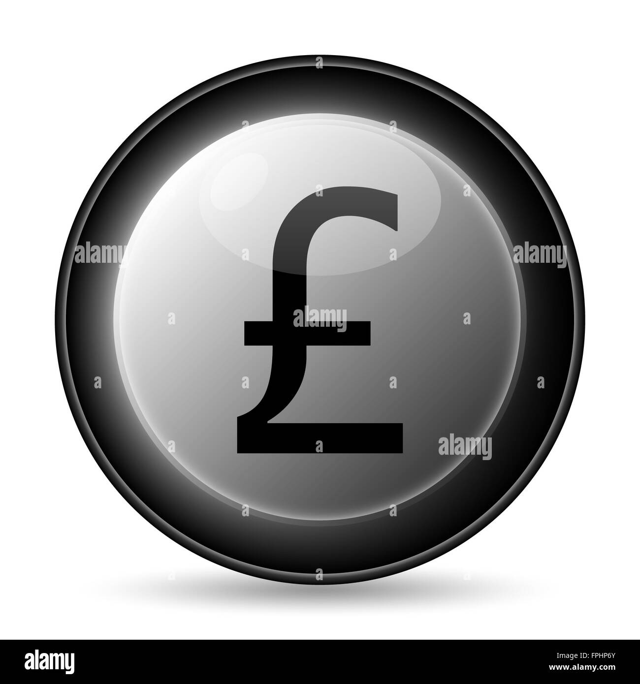 Pound icon. Internet button on white background Stock Photo - Alamy