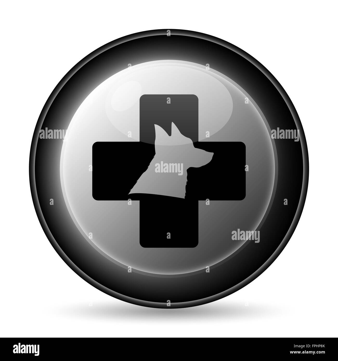 Veterinary icon. Internet button on white background Stock Photo - Alamy