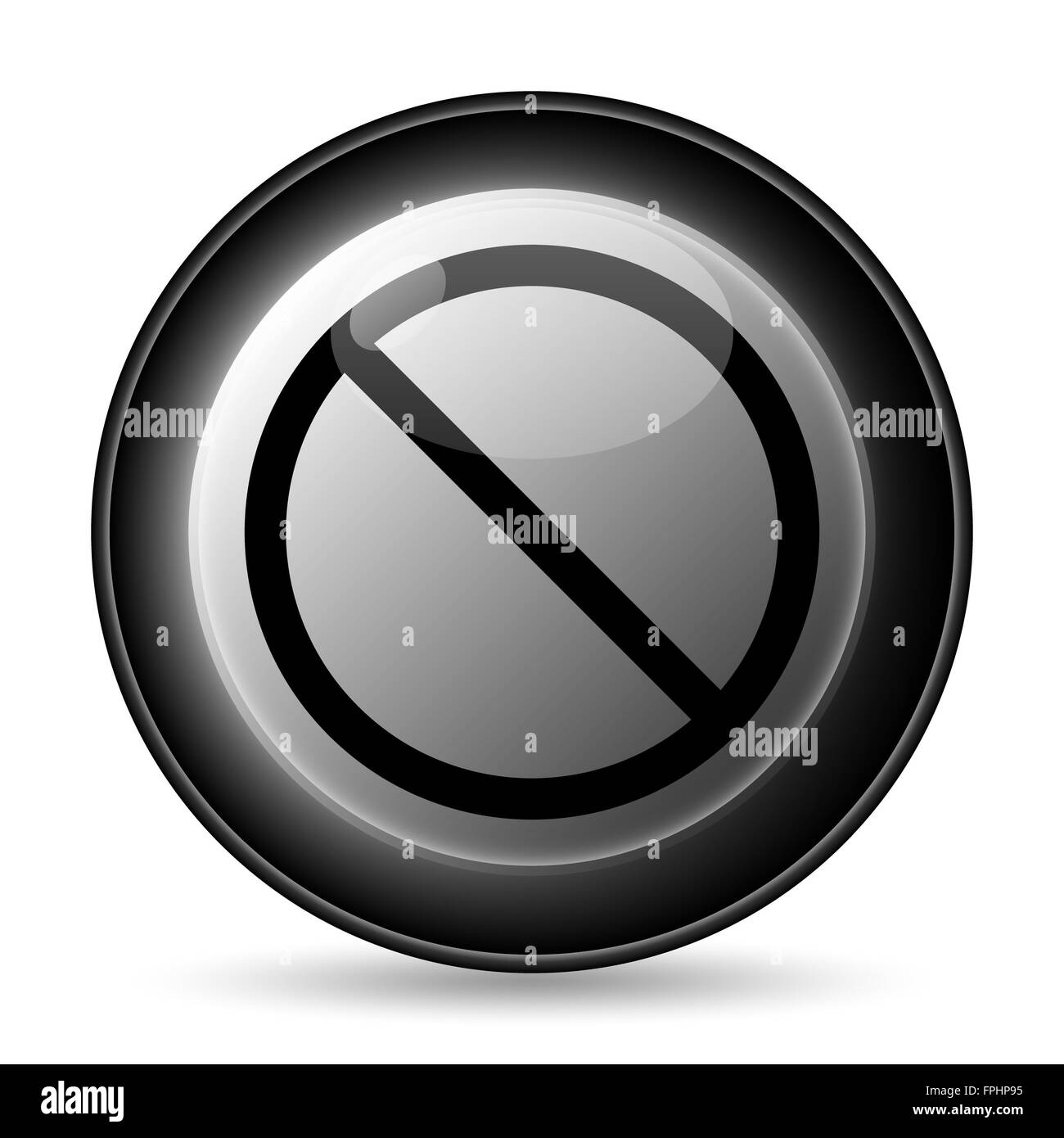 Forbidden icon. Internet button on white background Stock Photo - Alamy