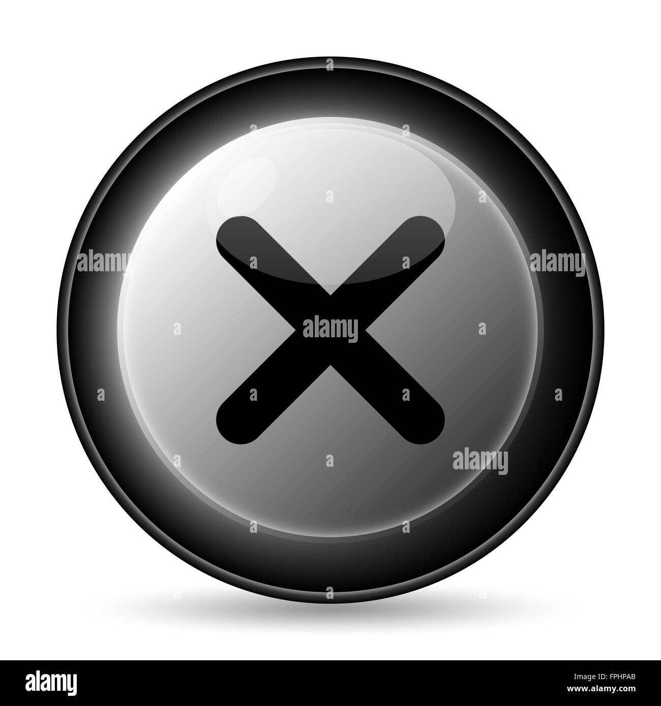 X close icon. Internet button on white background Stock Photo - Alamy