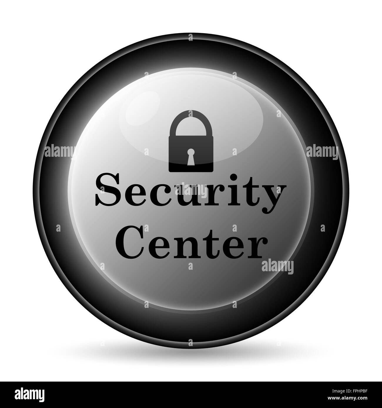 Security center icon. Internet button on white background Stock Photo ...