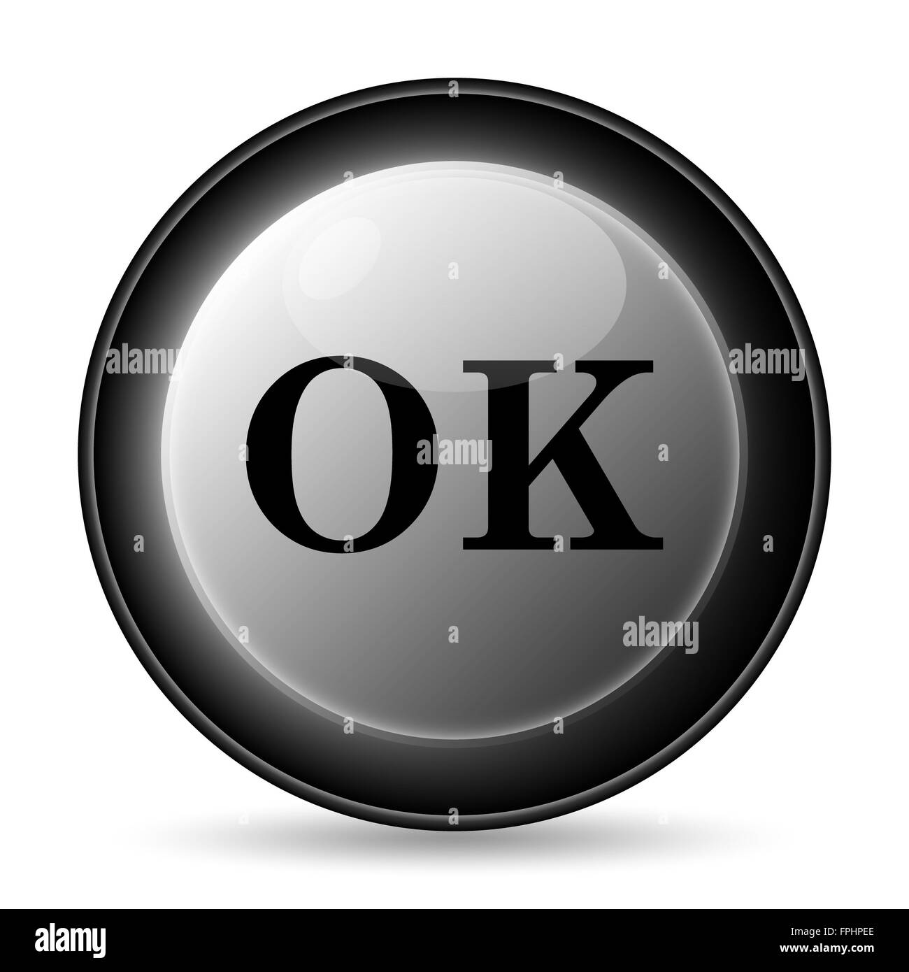 OK icon. Internet button on white background Stock Photo - Alamy