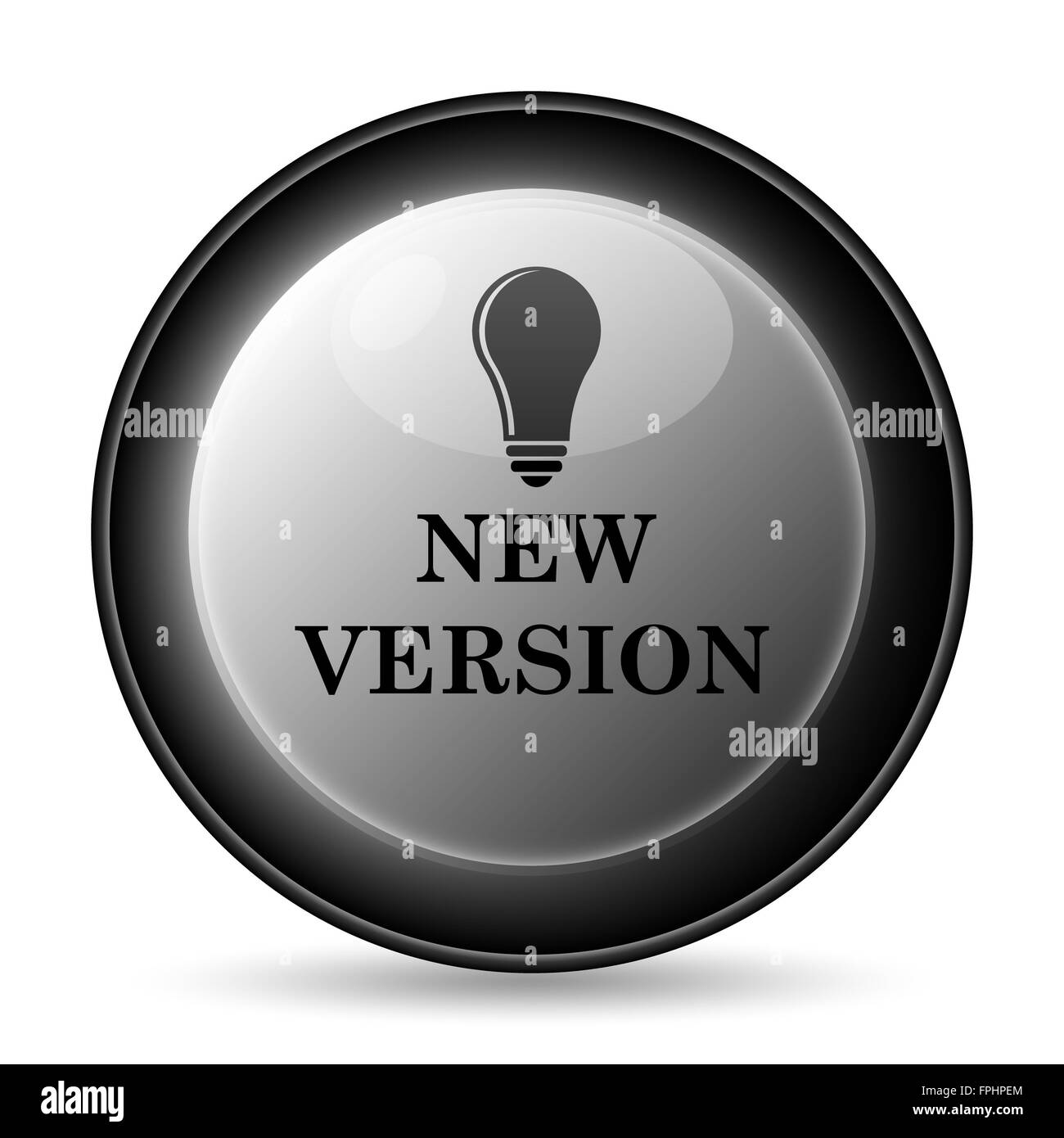 New version icon. Internet button on white background Stock Photo - Alamy