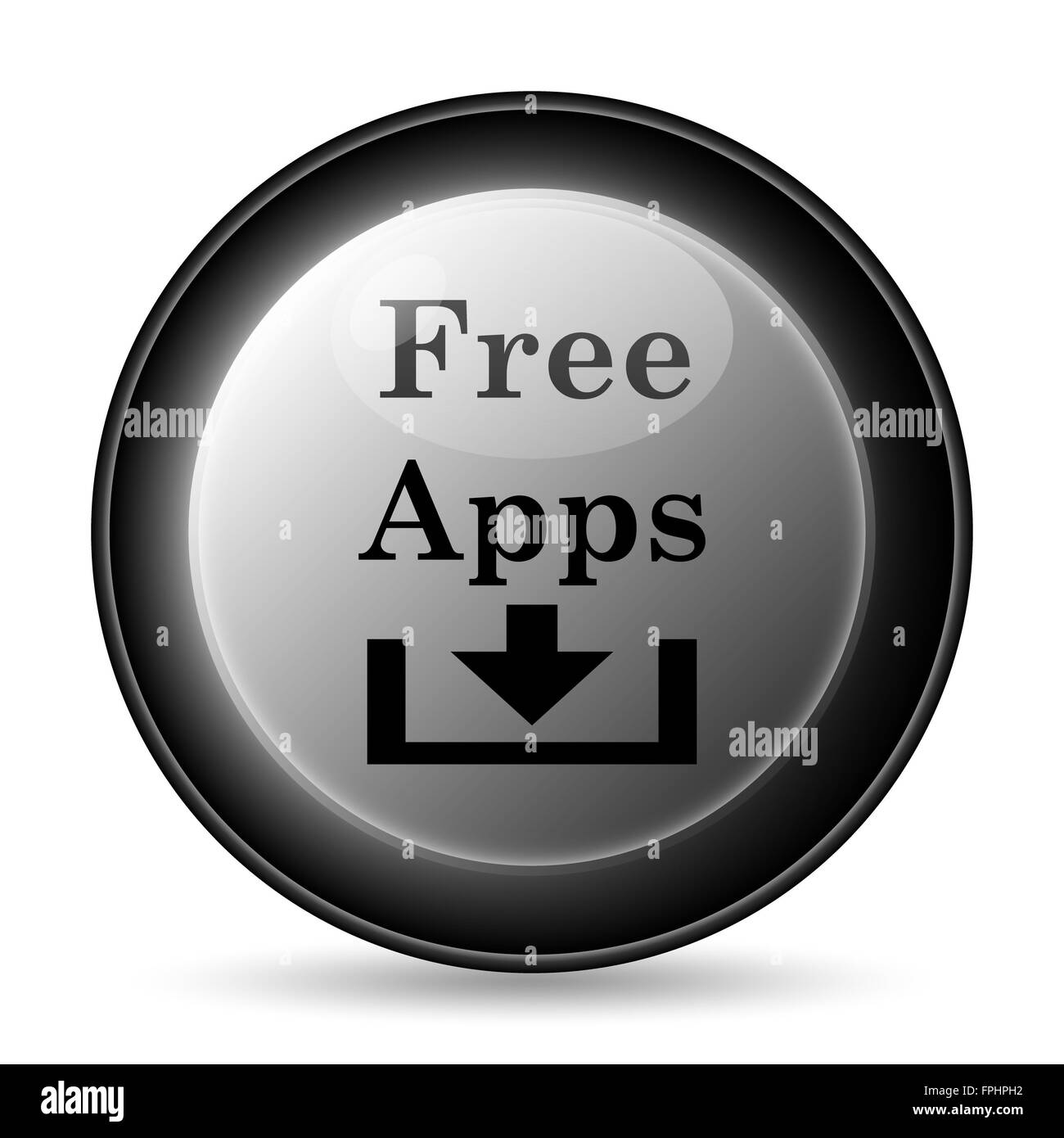 Free apps icon. Internet button on white background Stock Photo - Alamy