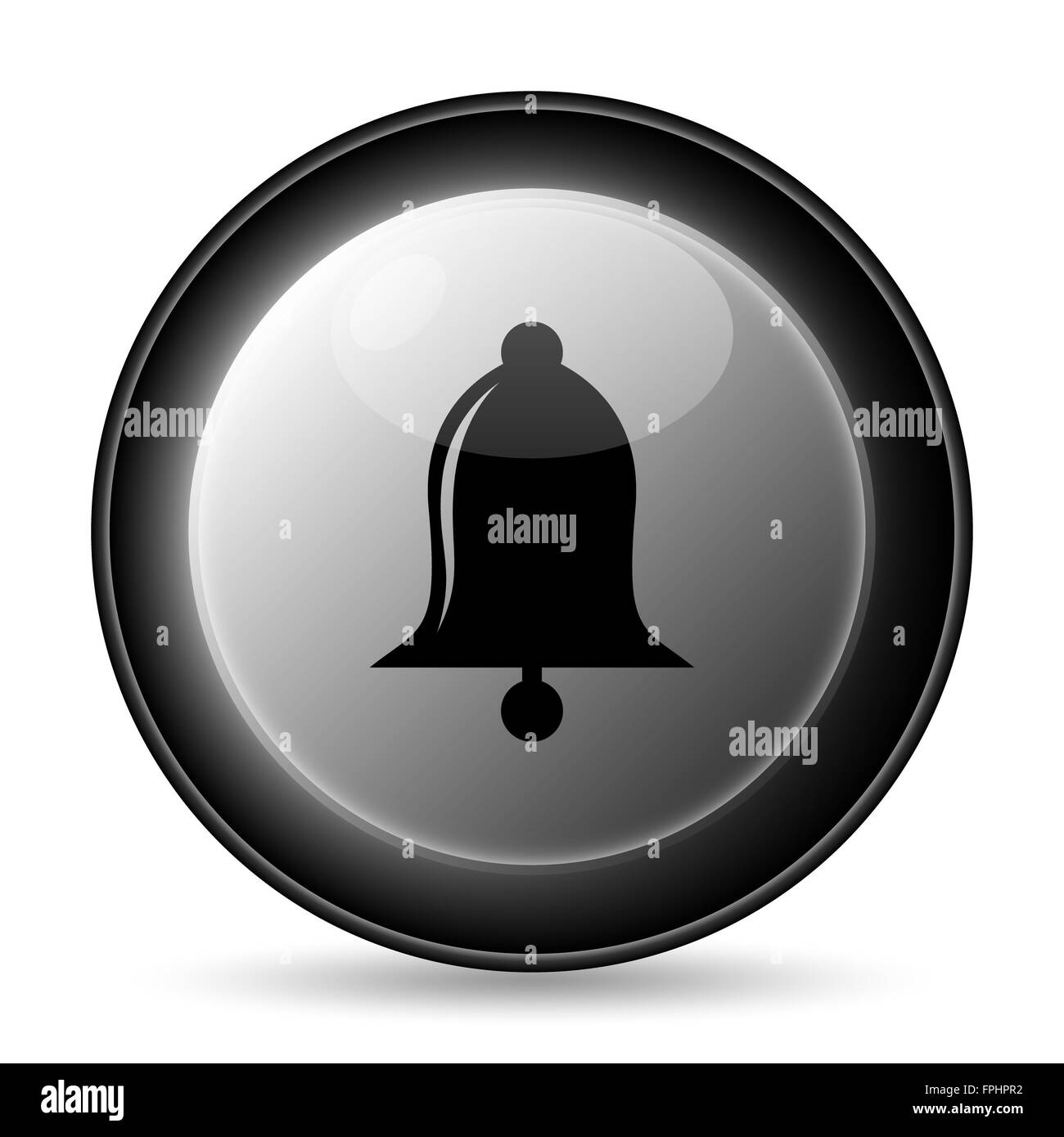 Bell icon. Internet button on white background Stock Photo - Alamy