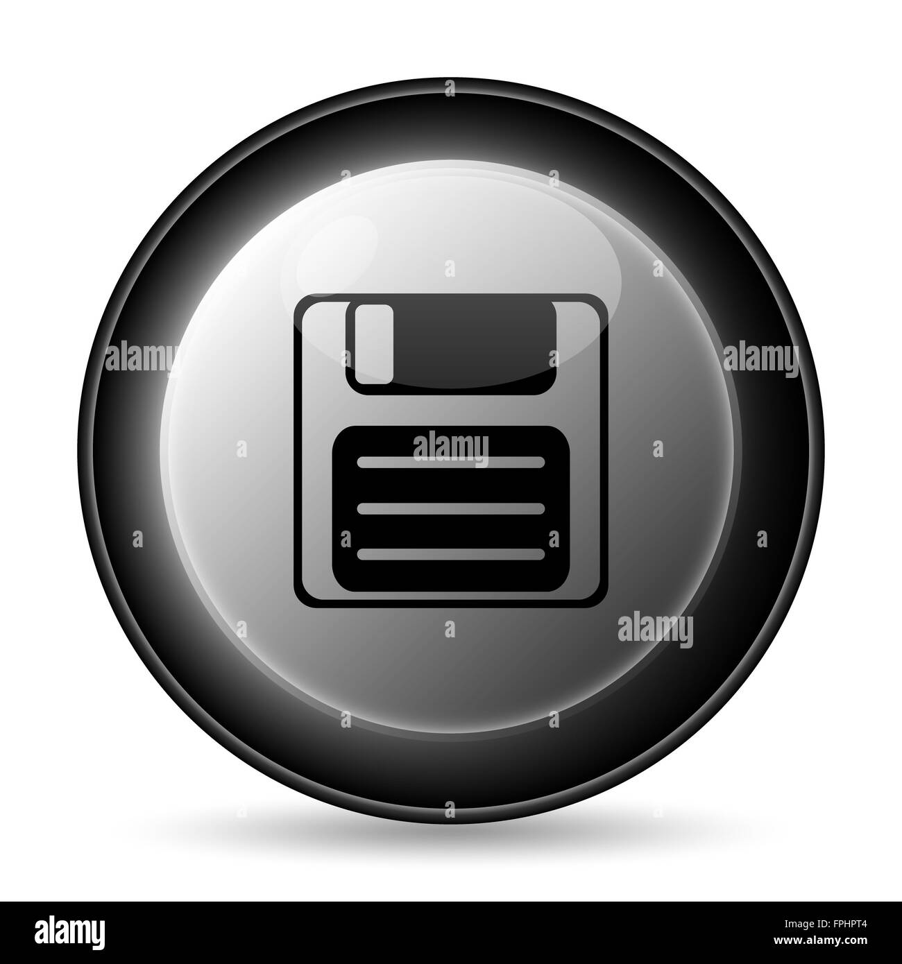 Save icon. Internet button on white background Stock Photo - Alamy