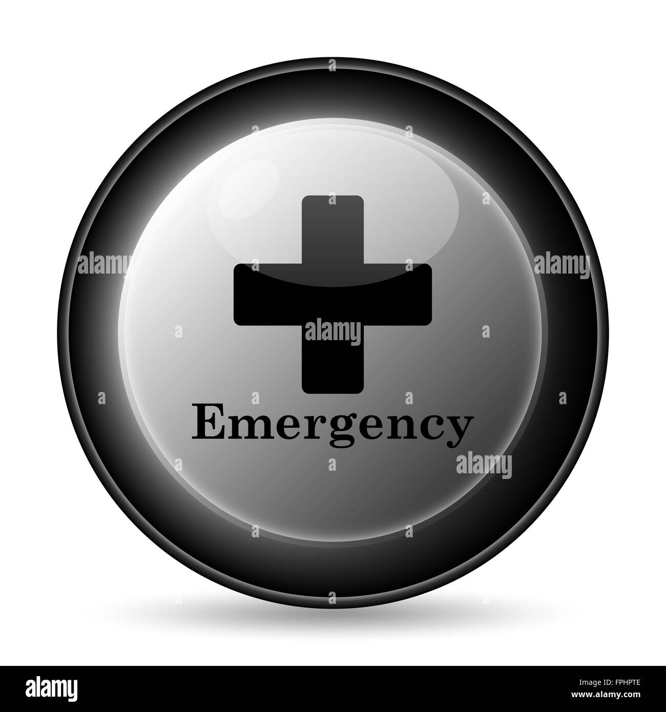 Emergency icon. Internet button on white background Stock Photo - Alamy