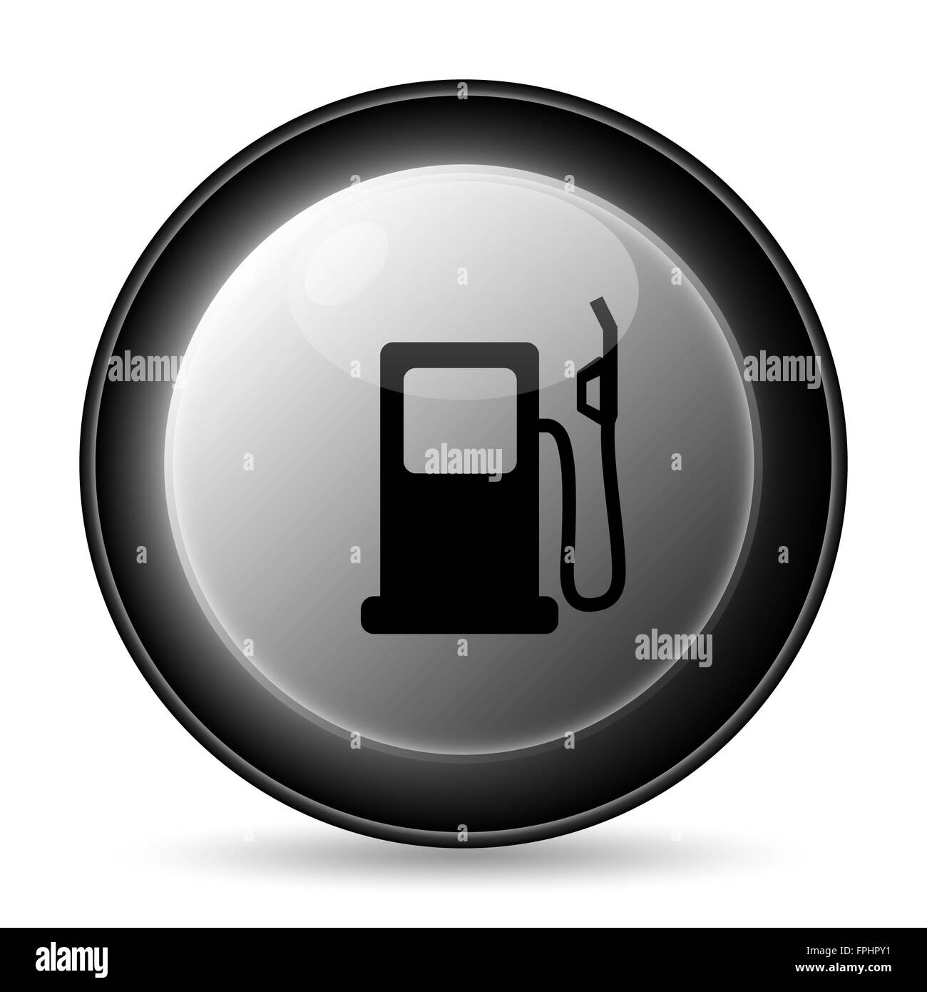 Gas pump icon. Internet button on white background Stock Photo - Alamy
