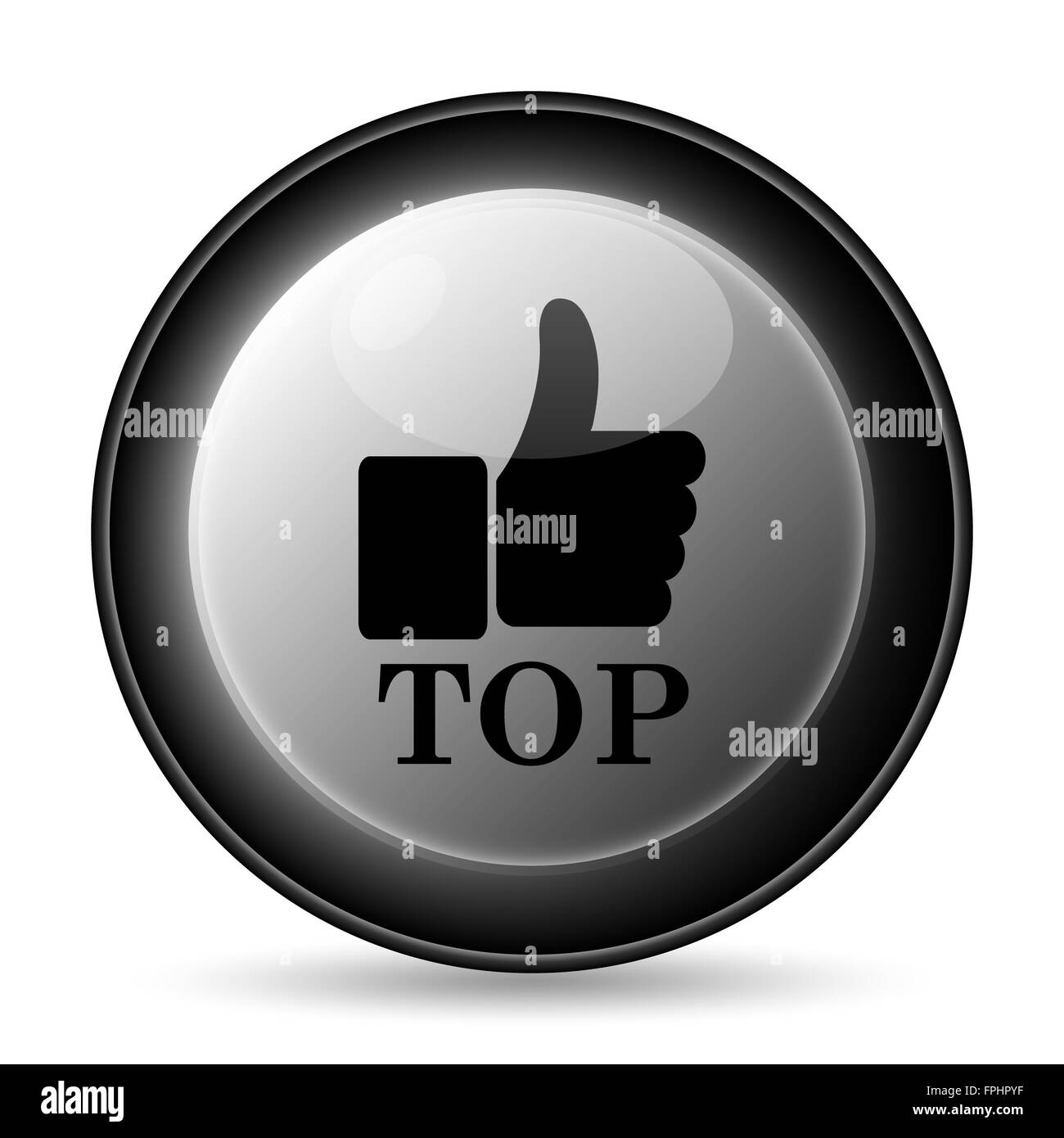 Top icon. Internet button on white background Stock Photo - Alamy