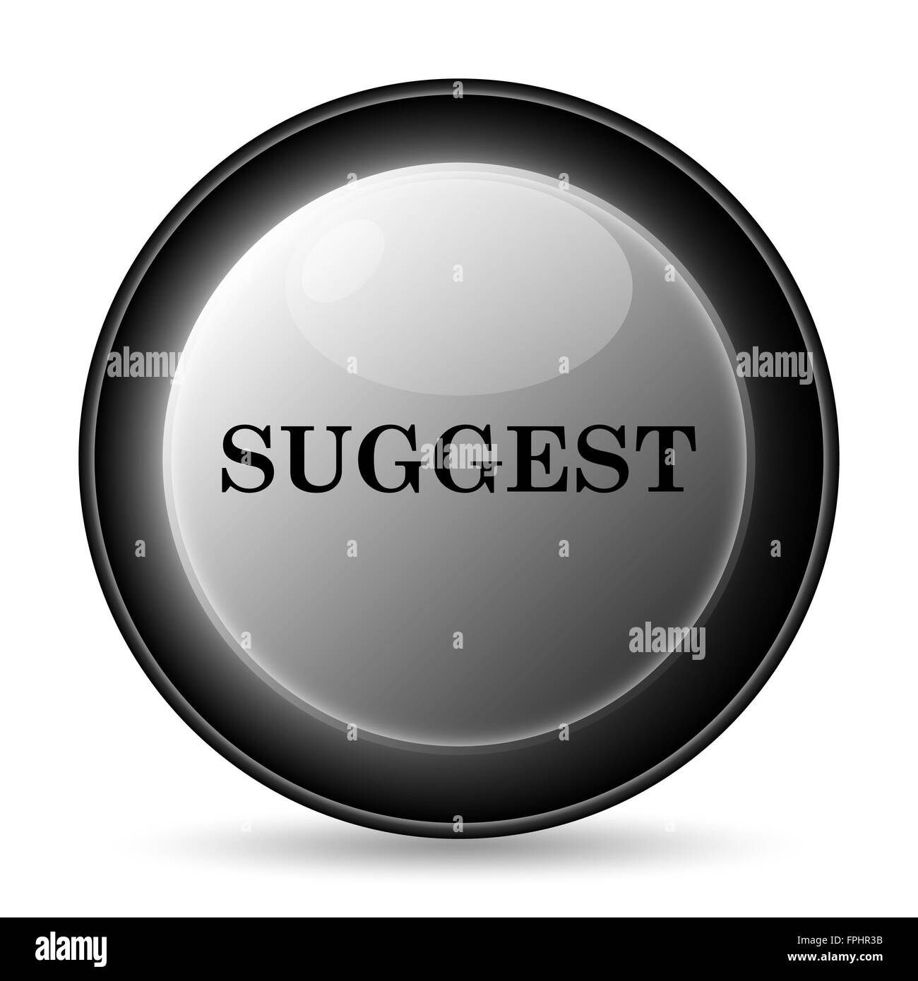Suggest icon. Internet button on white background Stock Photo - Alamy