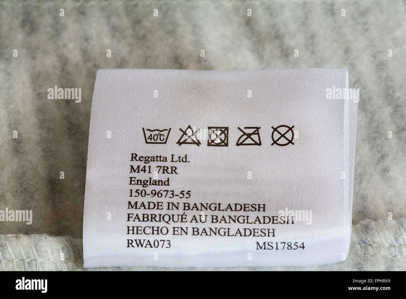 Label inside womans fleece hi-res stock photography and images - Alamy