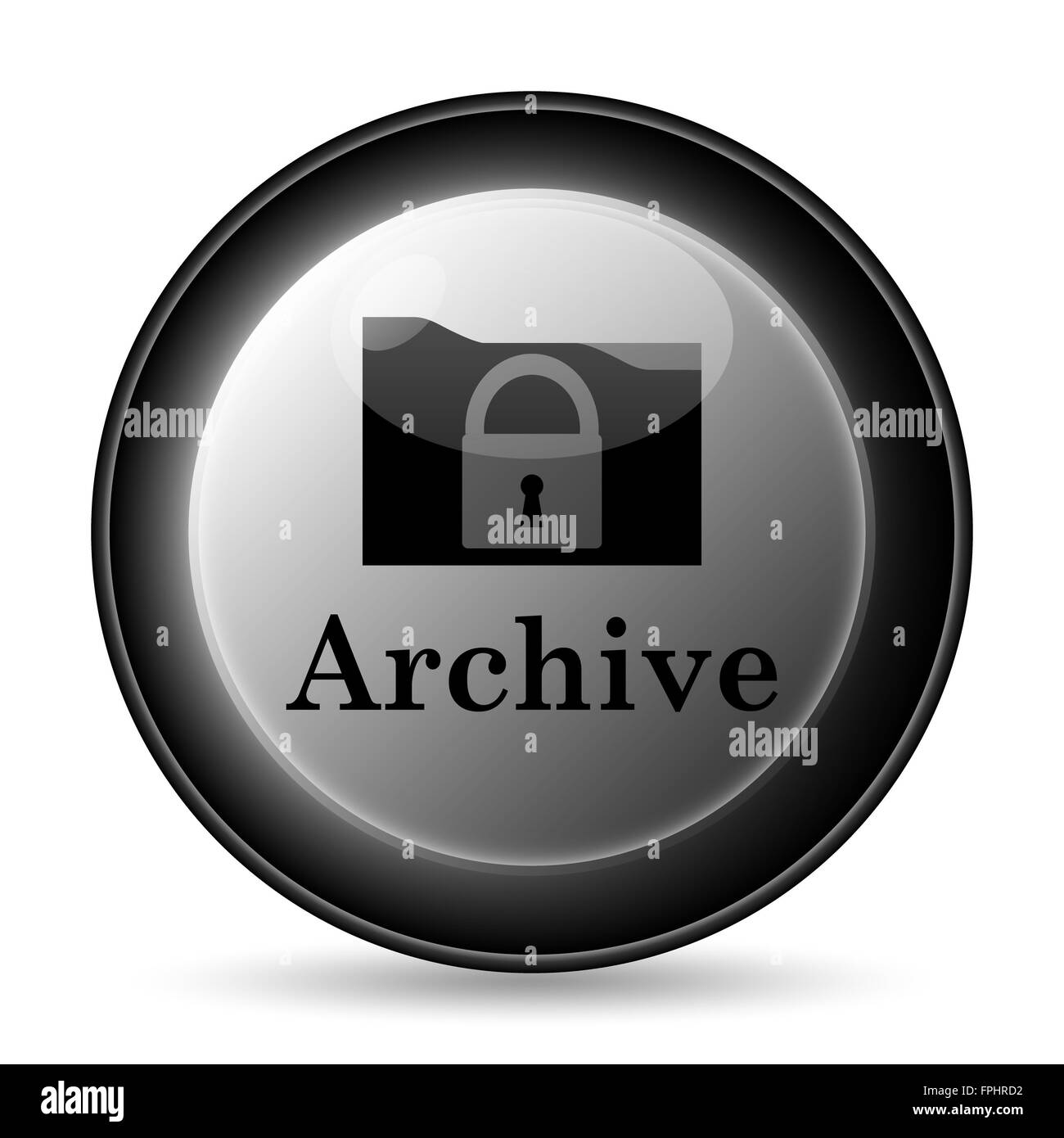 Archive icon. Internet button on white background Stock Photo - Alamy
