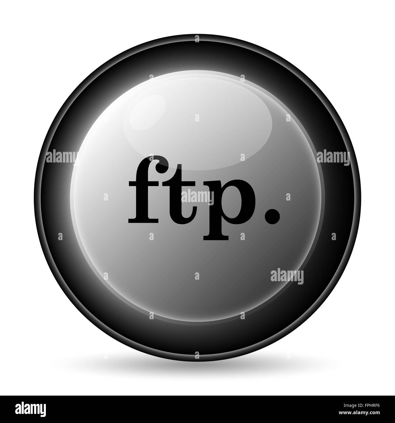 ftp. icon. Internet button on white background Stock Photo - Alamy