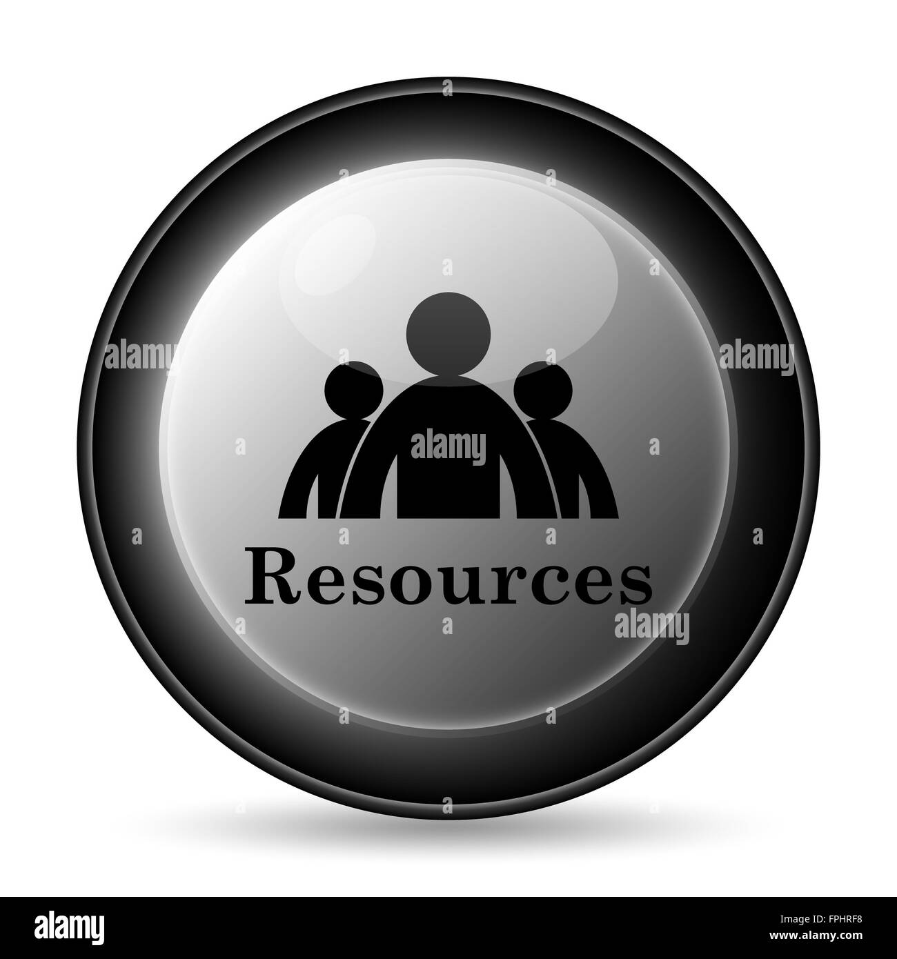 Resources icon. Internet button on white background Stock Photo - Alamy