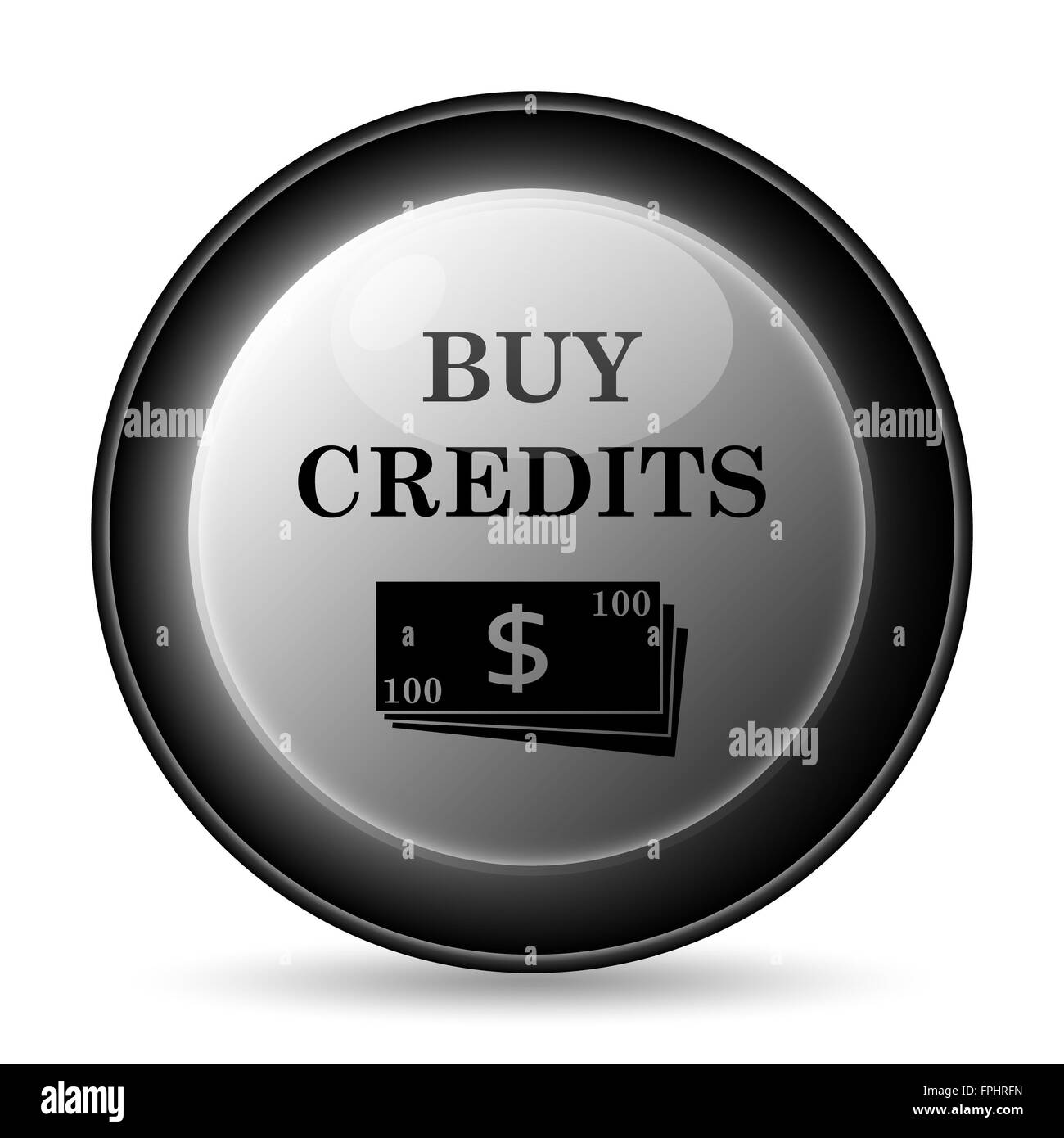 Buy credits icon. Internet button on white background Stock Photo - Alamy