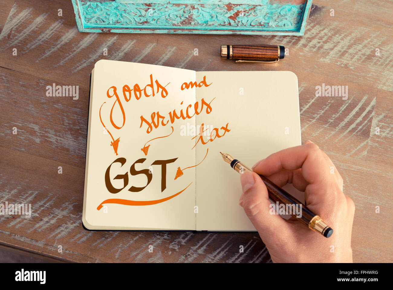 Handwritten text gst goods services hi-res stock photography and images ...