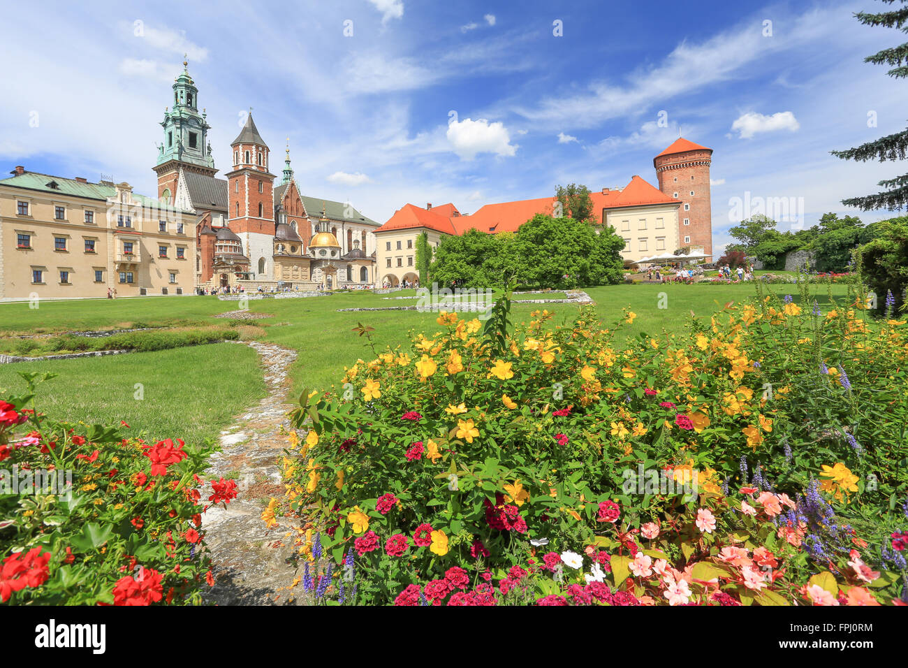 A view of the Cracow castle – Poland Stock Photo - Alamy