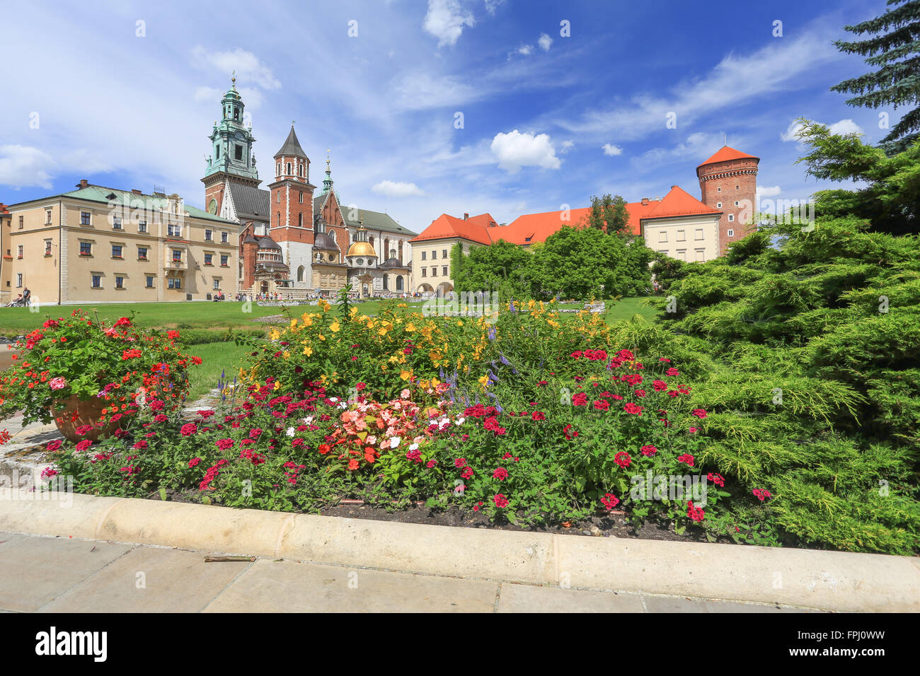 A view of the Cracow castle – Poland Stock Photo - Alamy