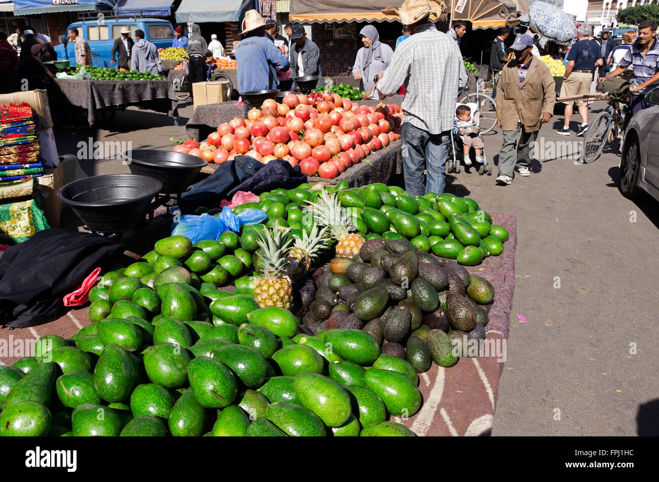 Moracco agadir table piled high with avocados few pineapples hi-res ...