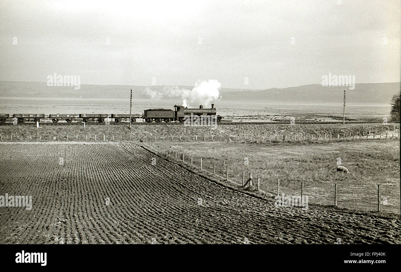 Unidentified Highland Railway Jones Goods 4-6-0 steam locomotive on a ...
