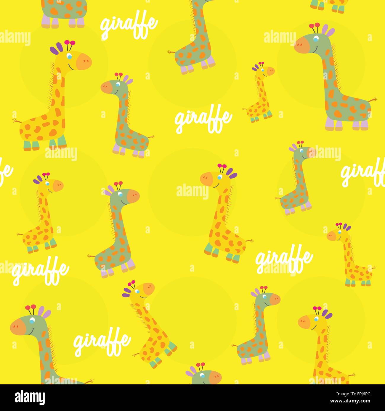 Beautiful yellow pattern with giraffes Stock Vector Image & Art - Alamy
