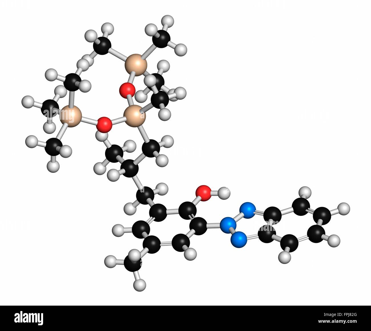 Drometrizole trisiloxane sunscreen molecule hi-res stock photography ...