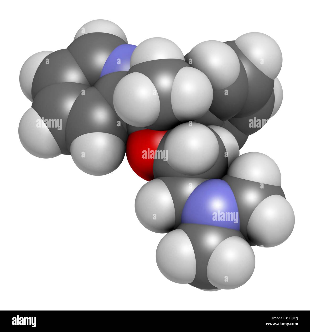 Doxylamine antihistamine drug molecule. Also used as over-the-counter ...