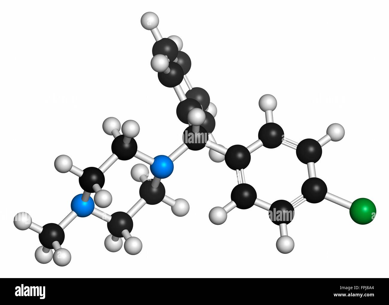 Chlorcyclizine antihistamine drug molecule. Used in treatment of ...